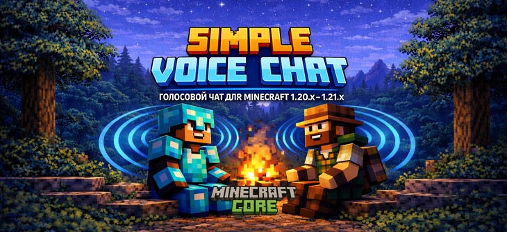 Simple Voice Chat — голосовой чат по расстоянию для Minecraft 1.20.x–1.21.x